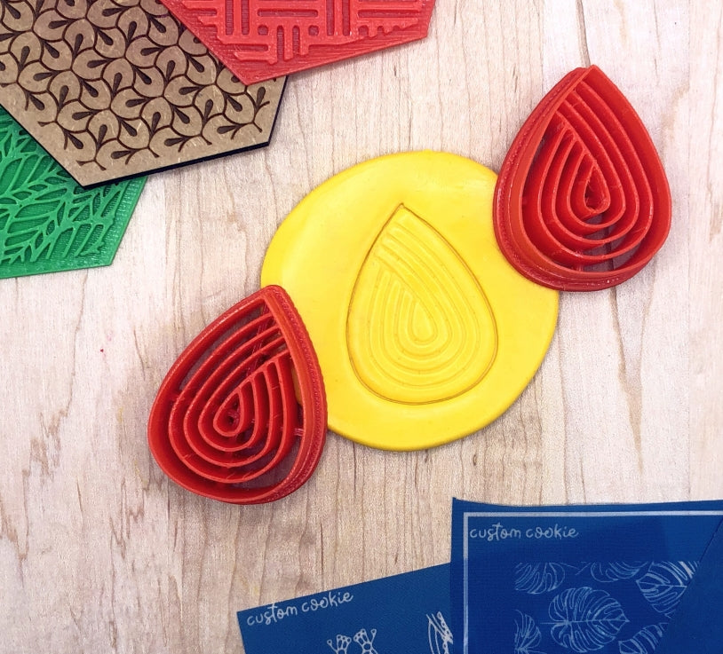 Polymer Cutter - PC218 Drop with Detail – Custom Cookie