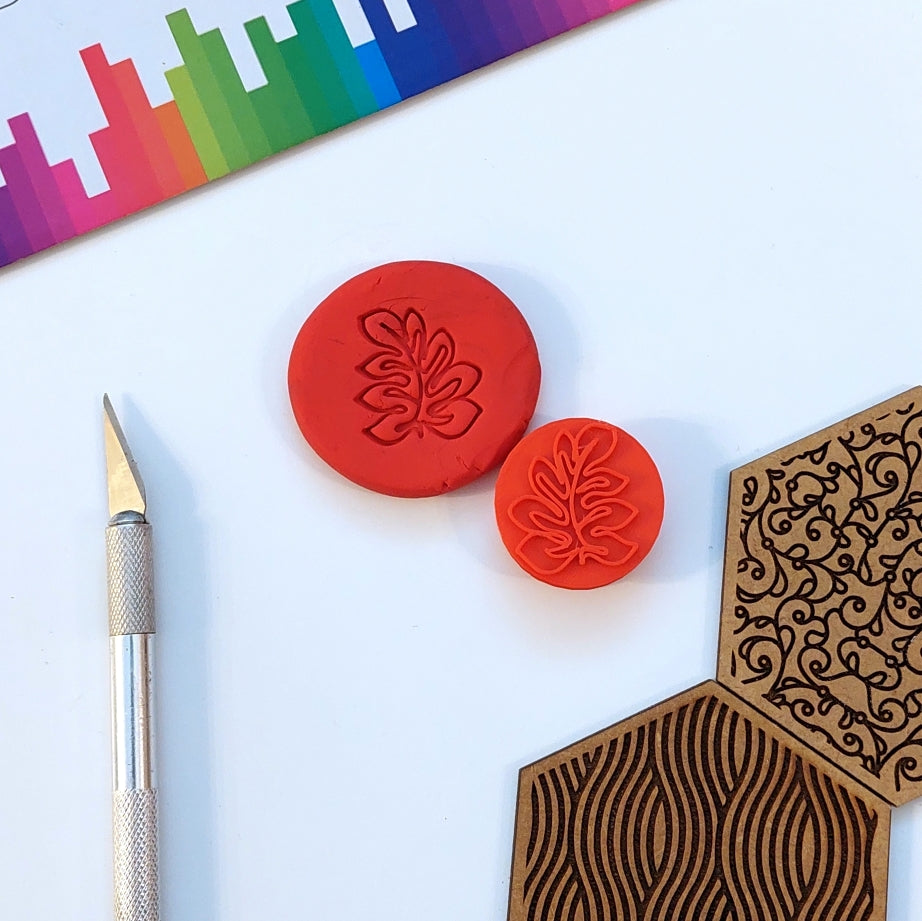 Polymer Stamp Broad Leaf - PS021 – Custom Cookie